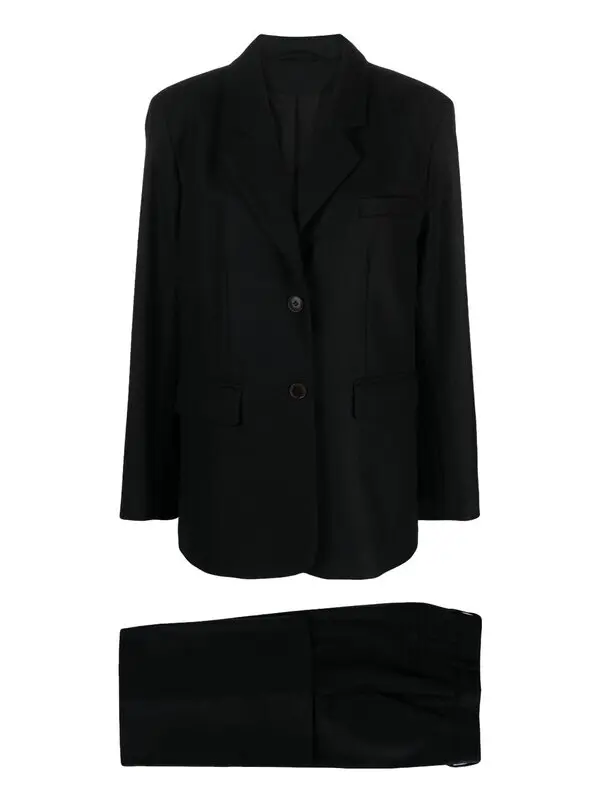 SKALL STUDIO Single-breasted Recycled Wool Suit - Black
