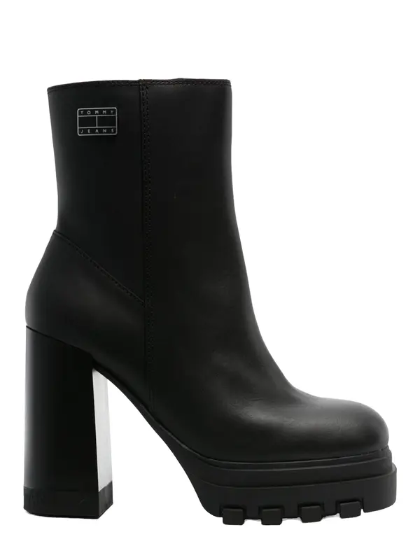 Tommy Hilfiger 120mm Logo-print Ankle Boots - Black