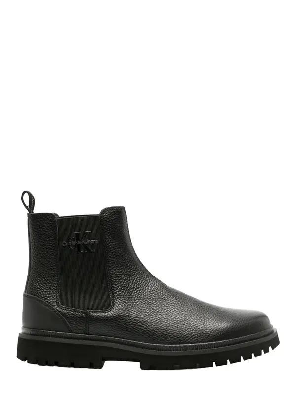 Calvin Klein Eva Leather Chelsea Boots - Black
