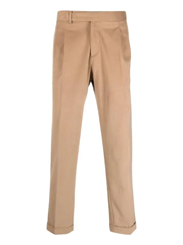 BRIGLIA 1949 Straight-leg Cotton Trousers - Brown