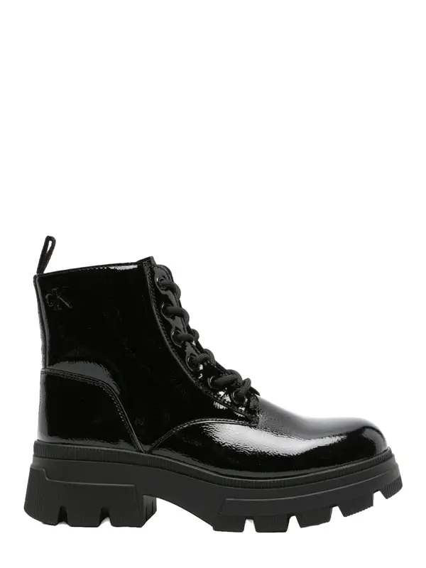 Calvin Klein 60mm Glossy Ankle Boots - Black