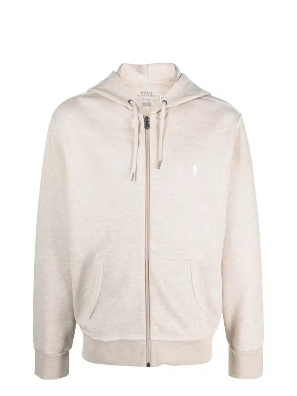 Polo Ralph Lauren Polo Pony Jersey Zip-up Hoodie - Neutrals