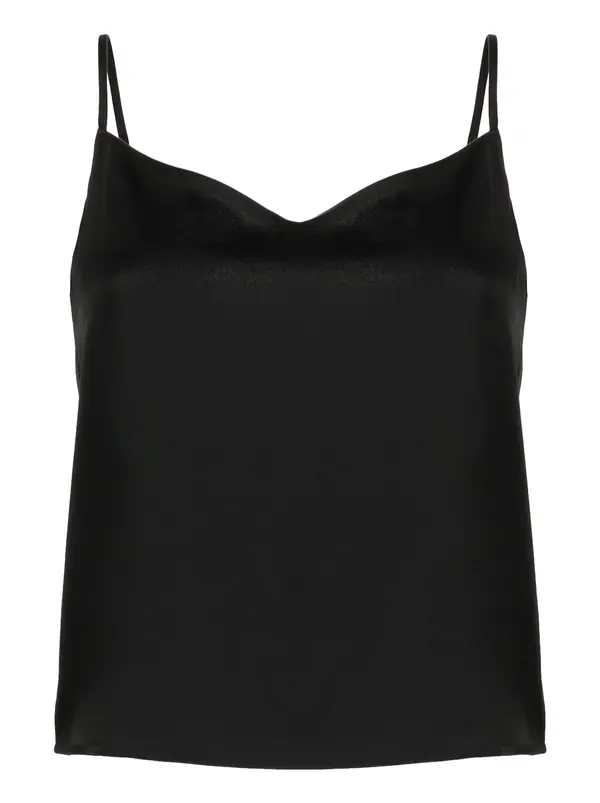 GOODIOUS V-neck Slip Top - Black