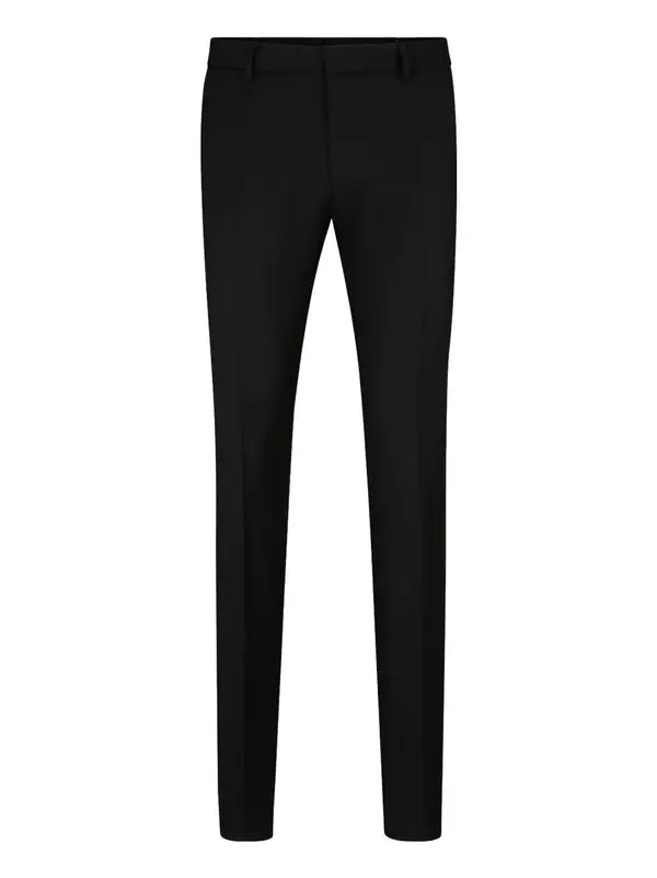 BOSS Straight-leg Wool Trousers - Black