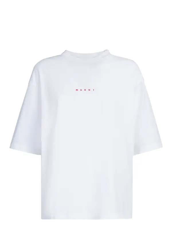 Marni Logo-print Cotton T-shirt - White