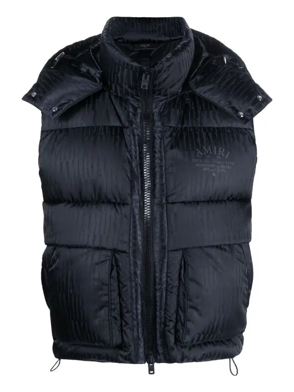 Amiri Logo-print Padded Gilet - Black