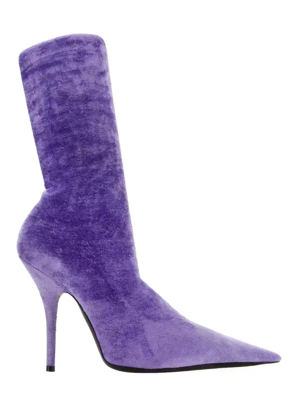 Balenciaga Knife 110mm Ankle Boots - Purple