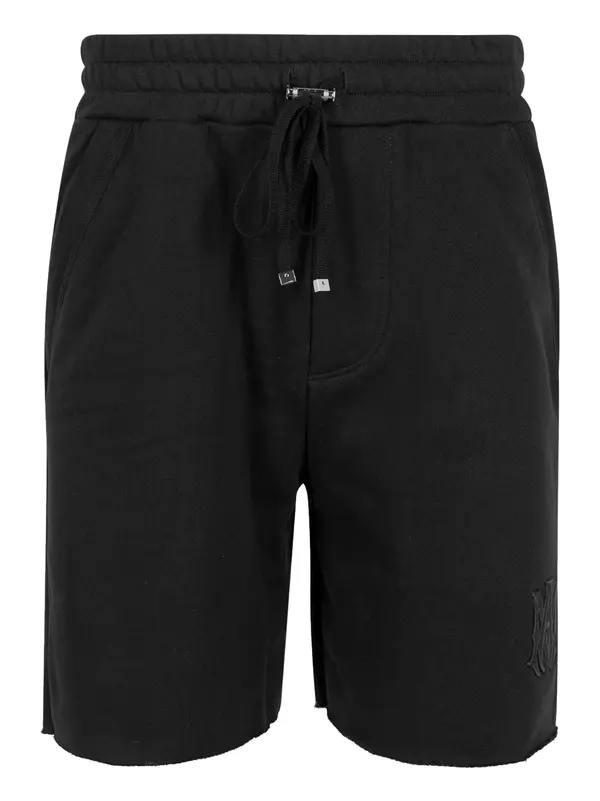 Amiri Ma Embroidered Track Shorts - Black
