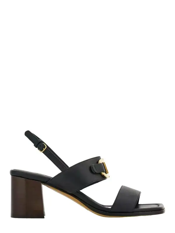 FERRAGAMO 55mm Gancini-buckle Leather Sandals - Black
