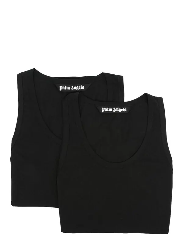 Palm Angels Cotton Tank Top - Black