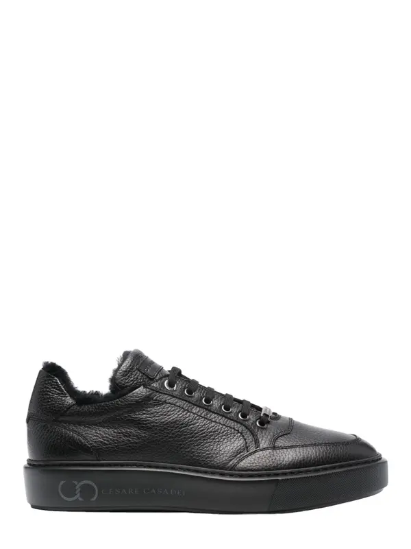 Casadei Cervo Leather Sneakers - Black