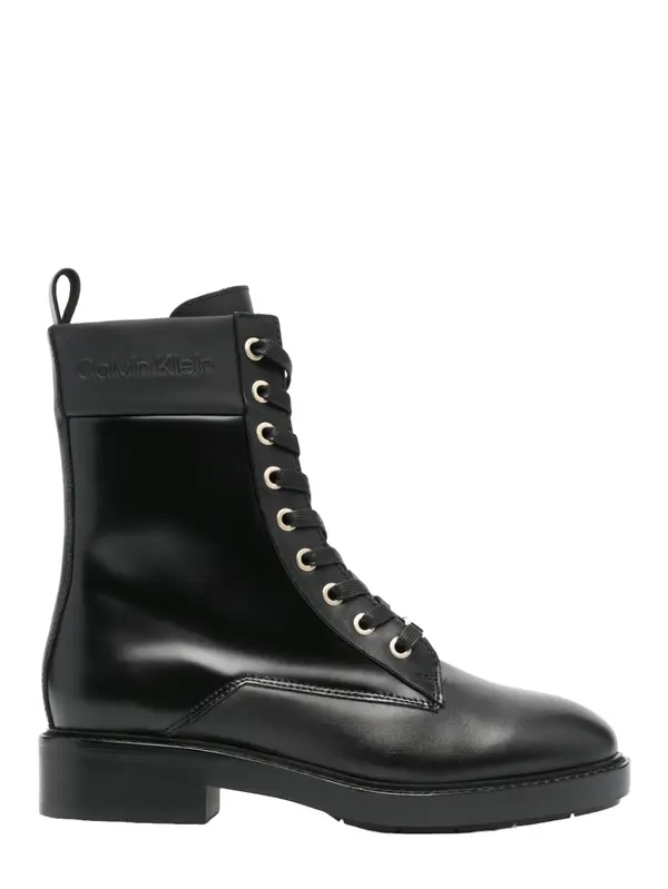Calvin Klein Leather Boots - Black