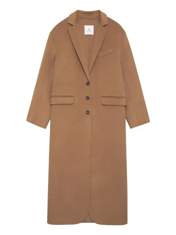 ANINE BING Quinn Notched-lapels Coat - Brown