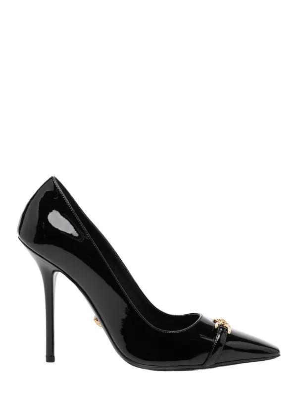 Versace 110mm Patent-finish Leather Pumps - Black