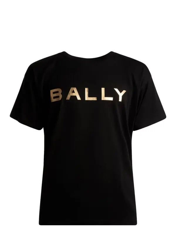 Bally Metallic-logo Cotton T-shirt - Black
