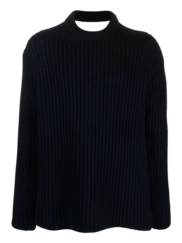 BOTTER Cut-out Detail Merino Jumper - Blue