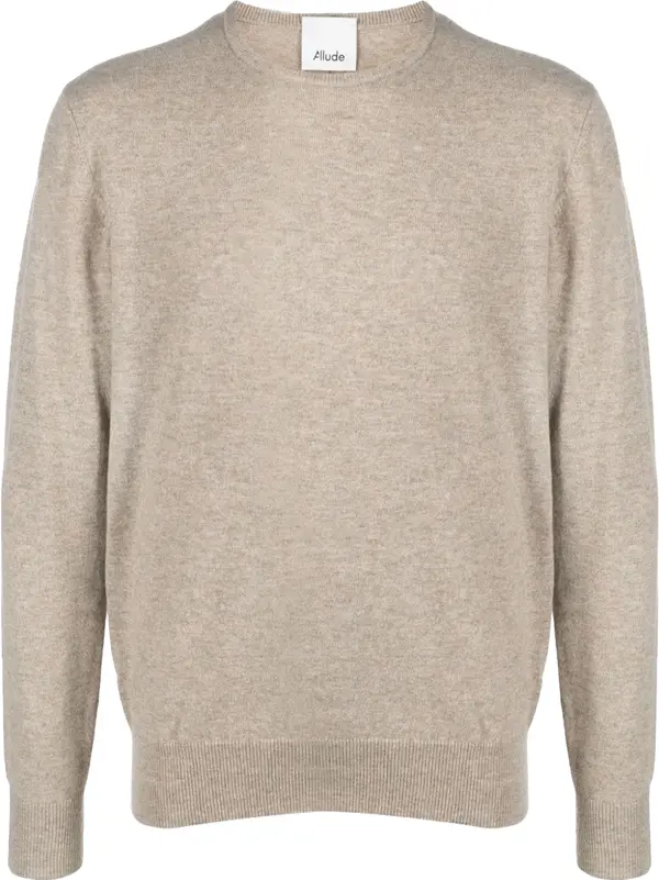 ALLUDE Crew-neck Cashmere Jumper - Neutrals