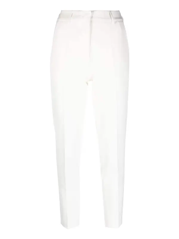 BLANCA VITA Mid-rise Cropped Trousers - White