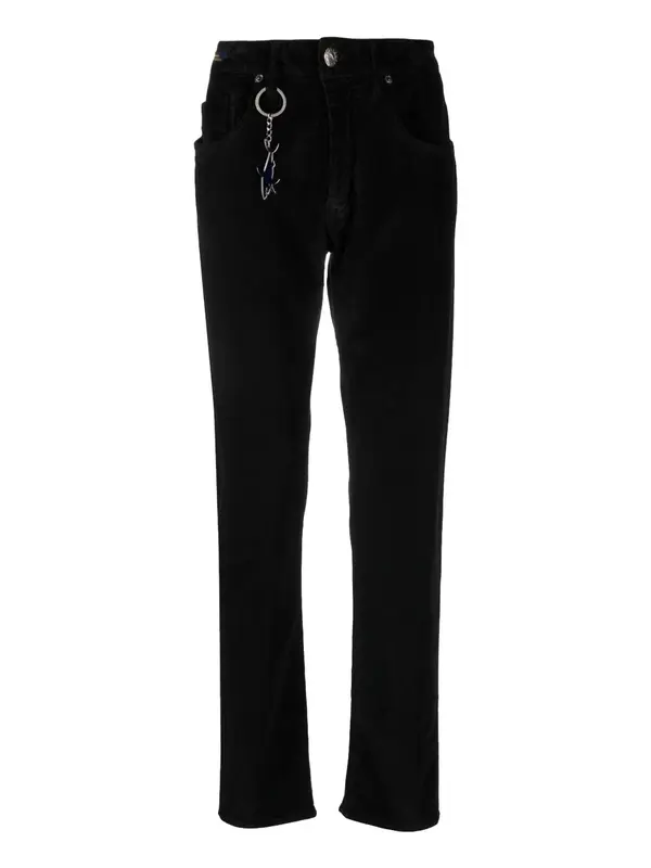 Paul & Shark Corduroy Shark-keyring Trousers - Black