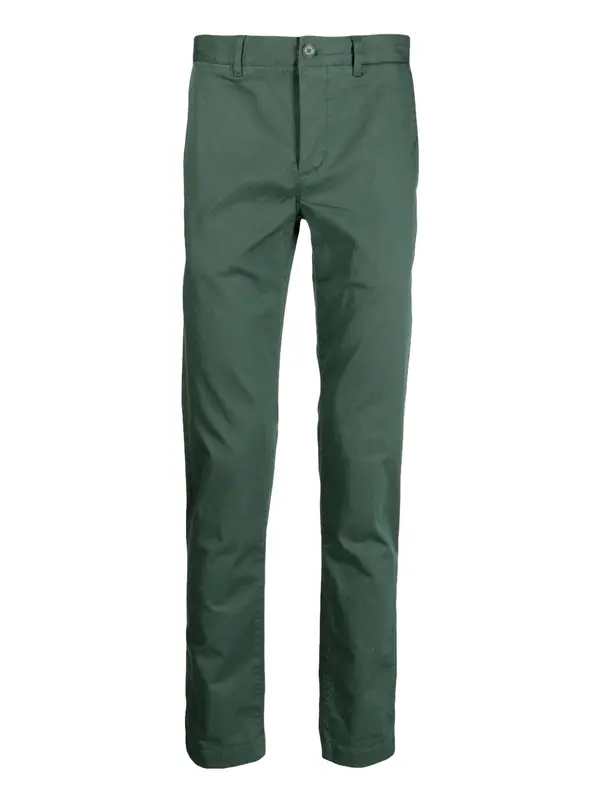 Lacoste Mid-rise Slim-cut Trousers - Green