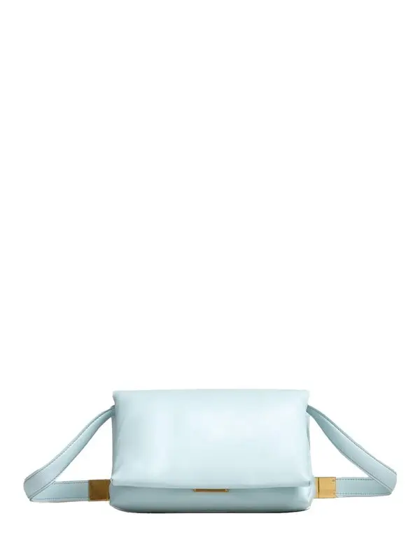 Marni Small Prisma Leather Shoulder Bag - Blue