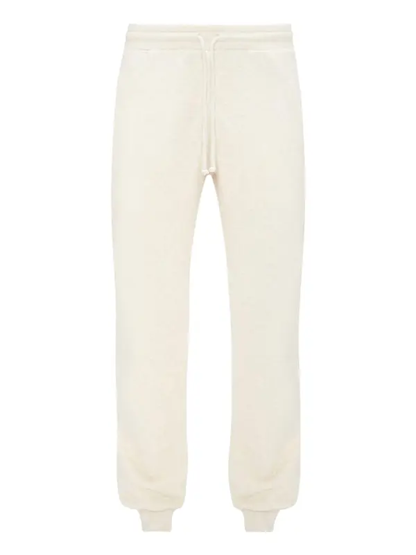 JW Anderson Slogan-embroidered Cotton Track Pants - White