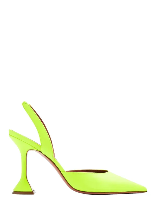 Amina Muaddi Holli 95mm Slingback Pumps - Green