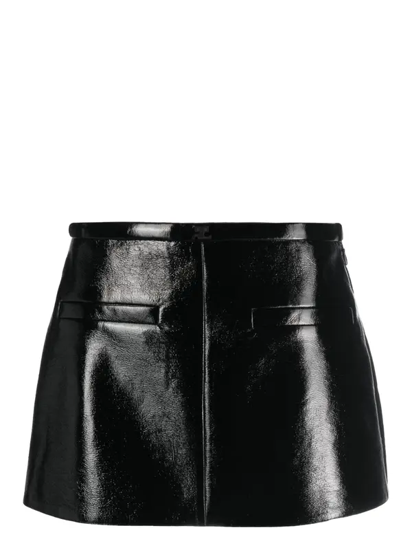 COURREGES High-shine Mini Skirt - Black