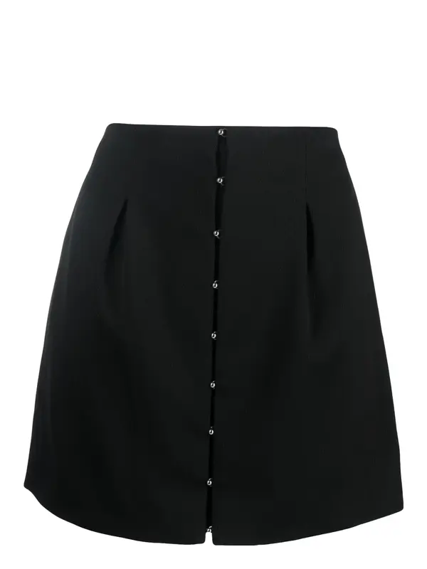 DEL CORE Pleated Miniskirt - Black