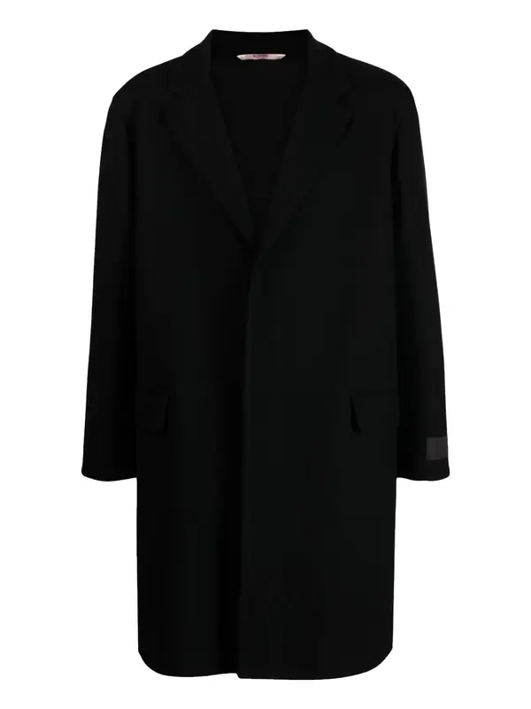 Valentino Garavani Single-breasted Wool-blend Coat - Black