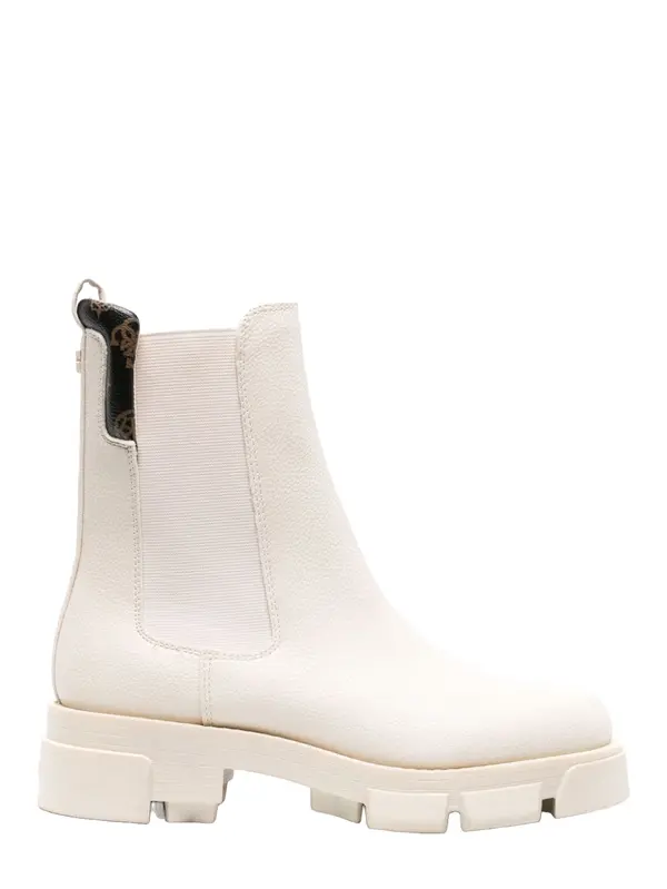 Guess Madla Logo-plaque Boots - Neutrals