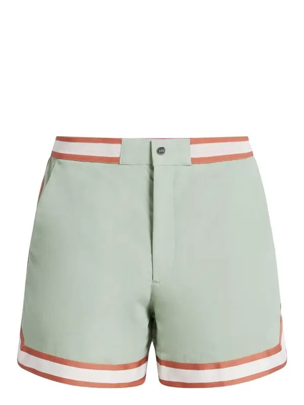 CHE Striped-edge Swim Shorts - Green