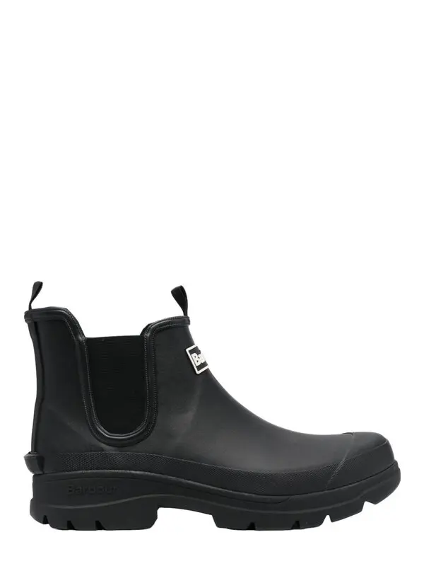 Barbour Logo-patch Ankle Boots - Black