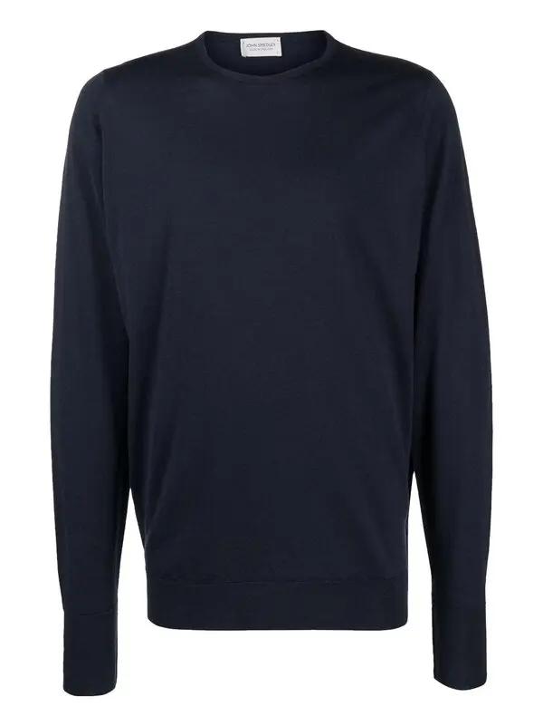 John Smedley Marcus Crew-neck Knitted Jumper - Blue