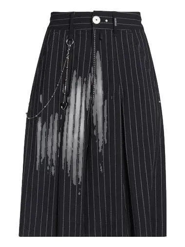 High Pinstriped Wide-leg Shorts - Blue