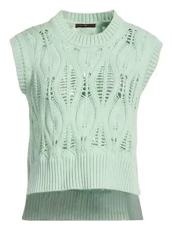 High Knitted Sleeveless Top - Green