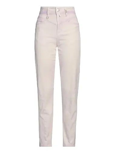 High Waisted Tapered Leg Jeans - Pink