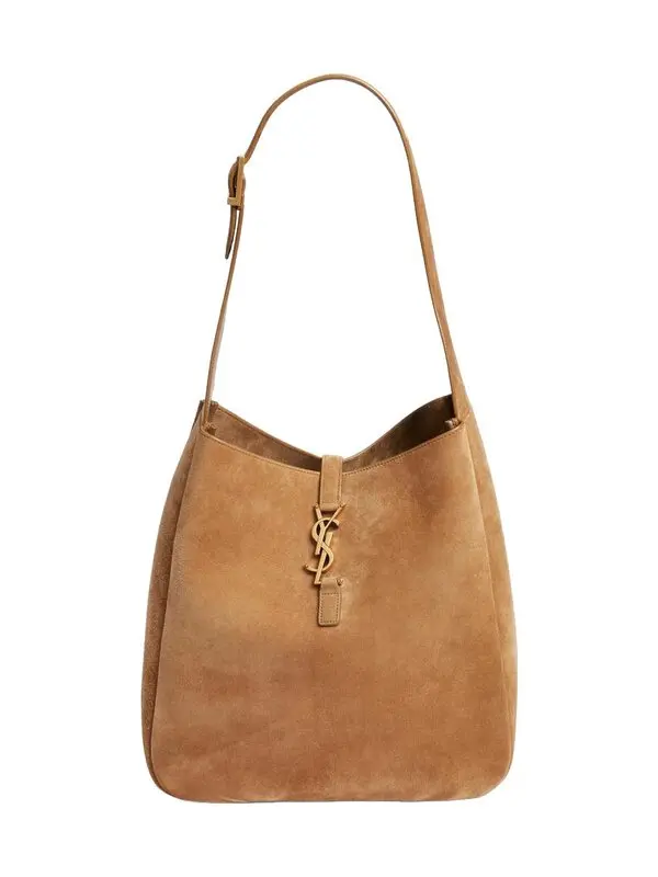 Saint Laurent Le 5 À 7 Suede Hobo Bag - Golden Leaf