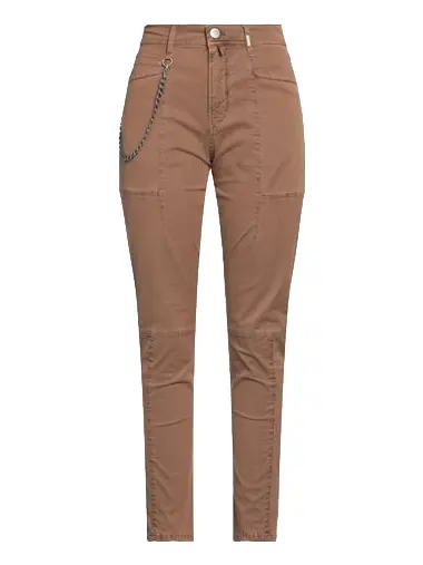 High Tapered Gabardine Pants - Brown