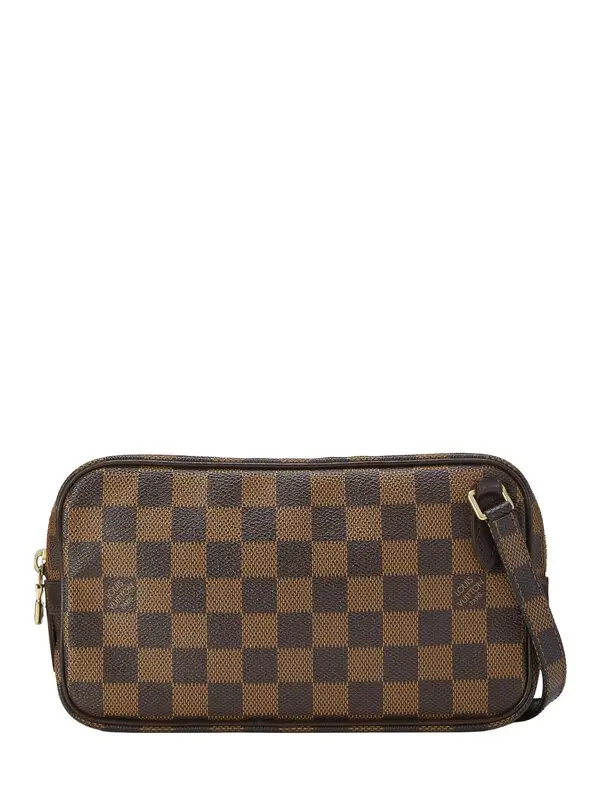 LOUIS VUITTON Damier Ebene Pochette Marly Bandouliere - Brown