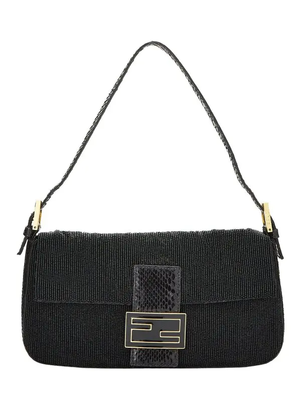 Fendi Beaded Baguette - Black