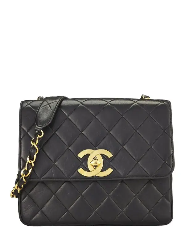 Chanel Lambskin Flap Bag - Black