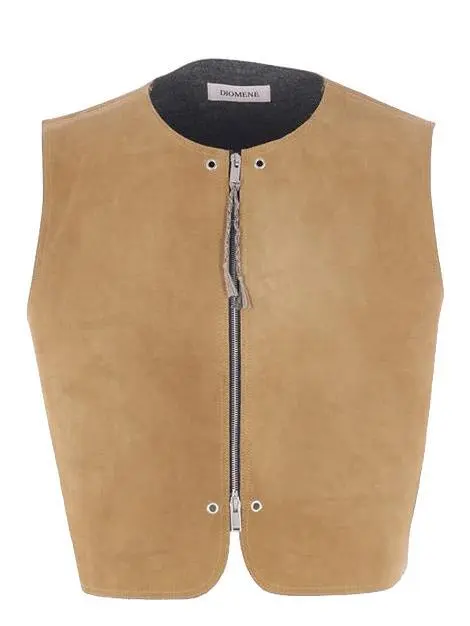 DIOMENE Suede Vest - Brown