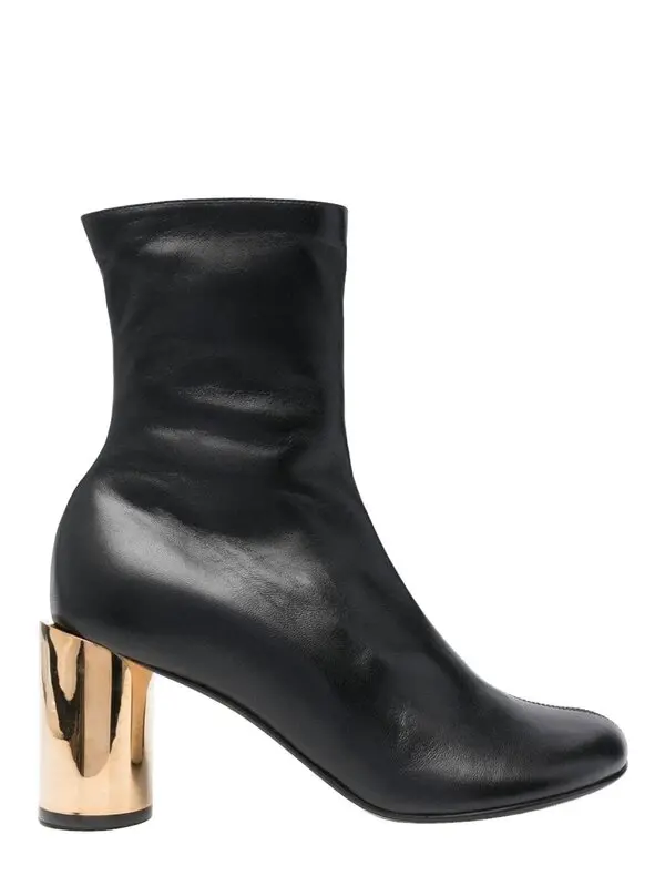 LANVIN 75mm Leather Boots - Black