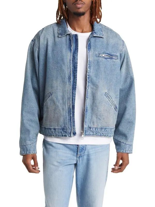 ELWOOD Petrol Denim Jacket - Dirty Wash