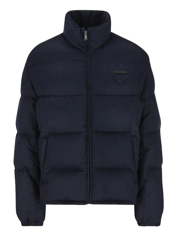 Prada Re-nylon Down Jacket - Blue