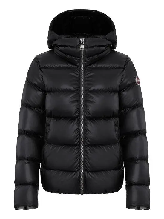 COLMAR Hooded Down Puffer Jacket - Black-dark Steel