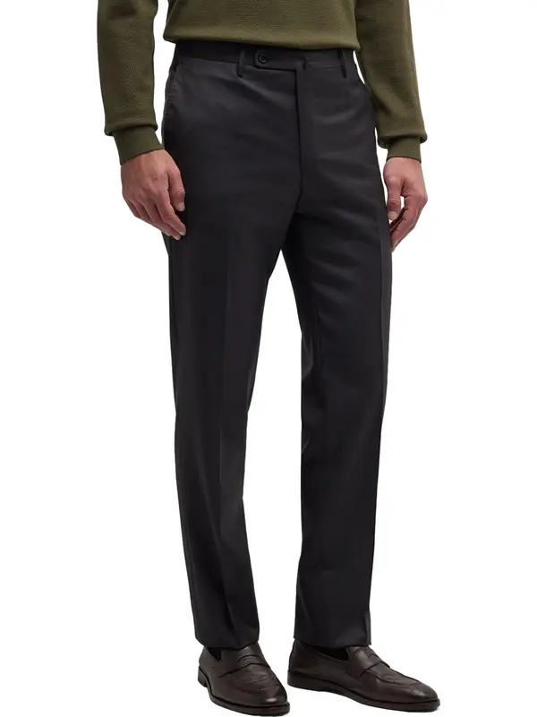 Incotex Batavia Stretch Twill Dress Pants - Grigio Anthracite