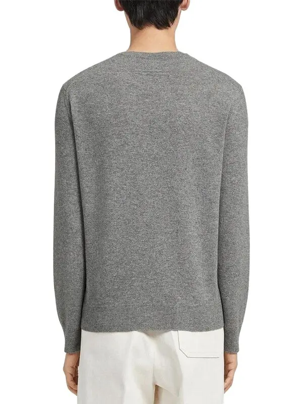 Zegna Cashmere Crewneck Sweater - Grey
