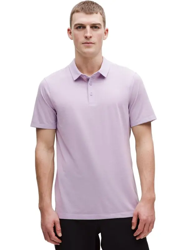 Lululemon Evolution Short-sleeve Polo Shirt - Heathered Faint Lavender